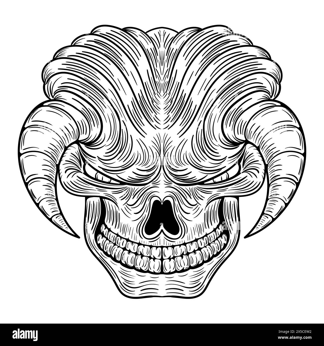 Malevolent and otherworldly character, a representation of the inner ...