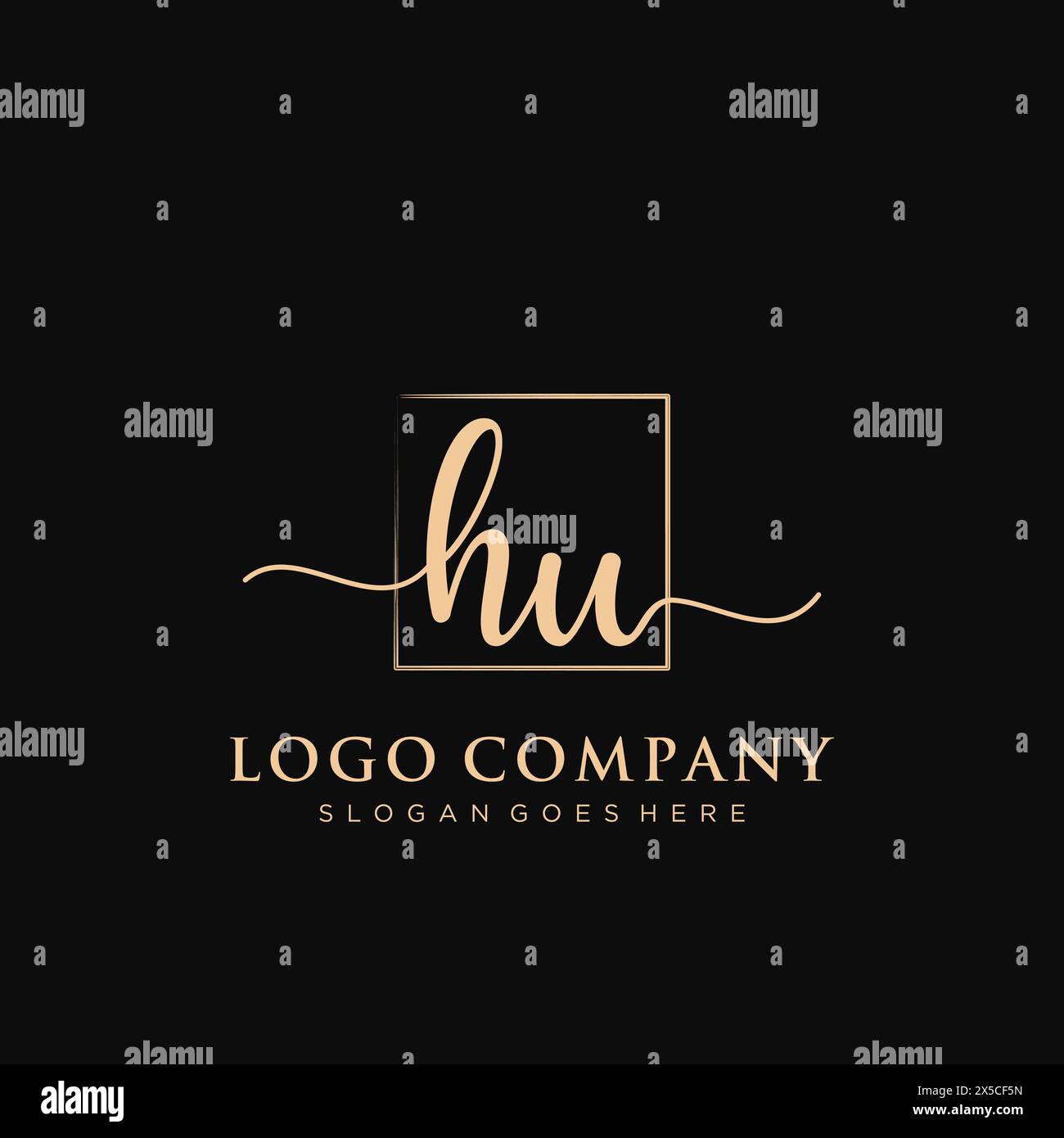Hu modern logo hi-res stock photography and images - Alamy