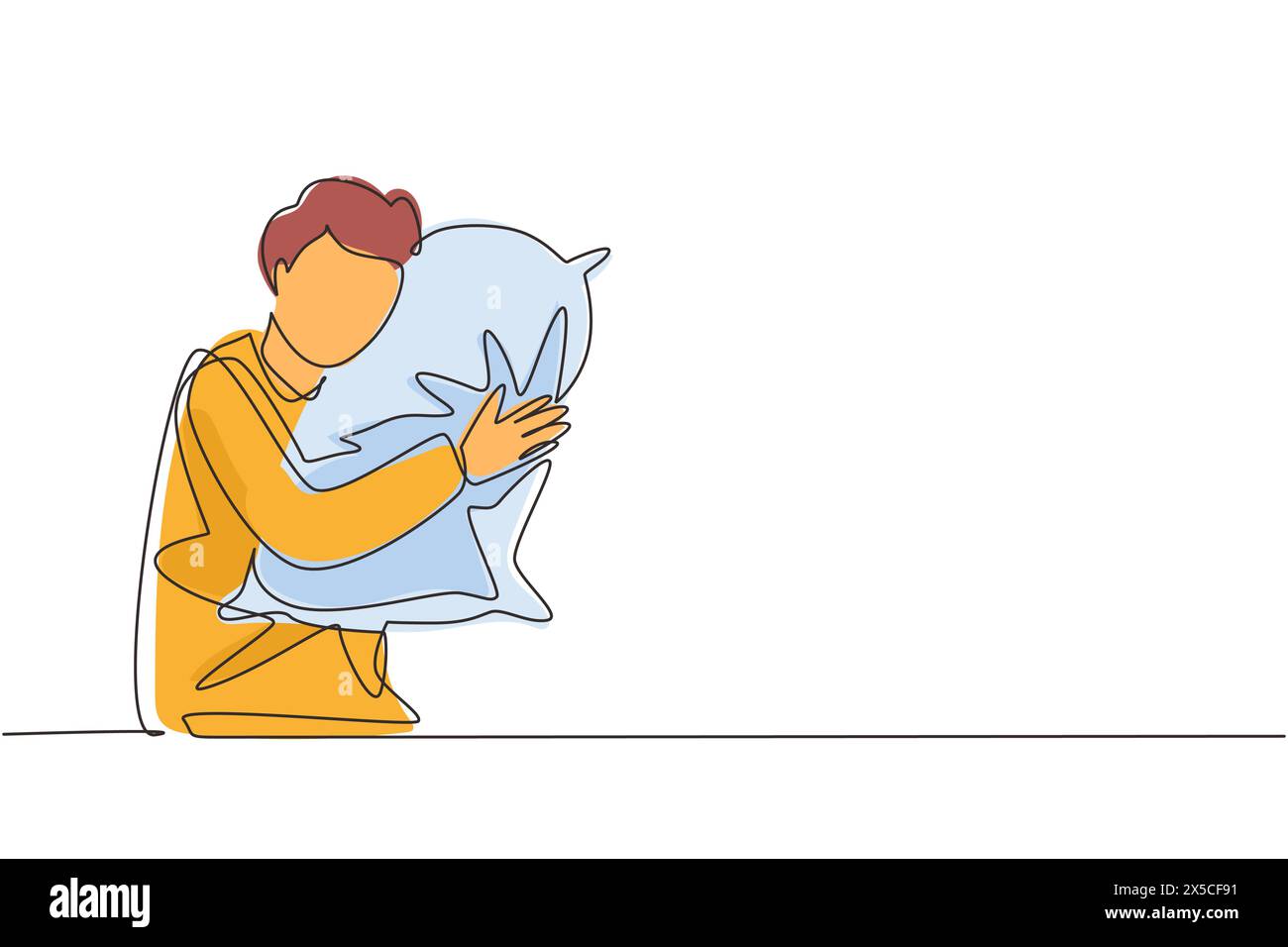 Cartoon man lying on bed hi-res stock photography and images - Alamy