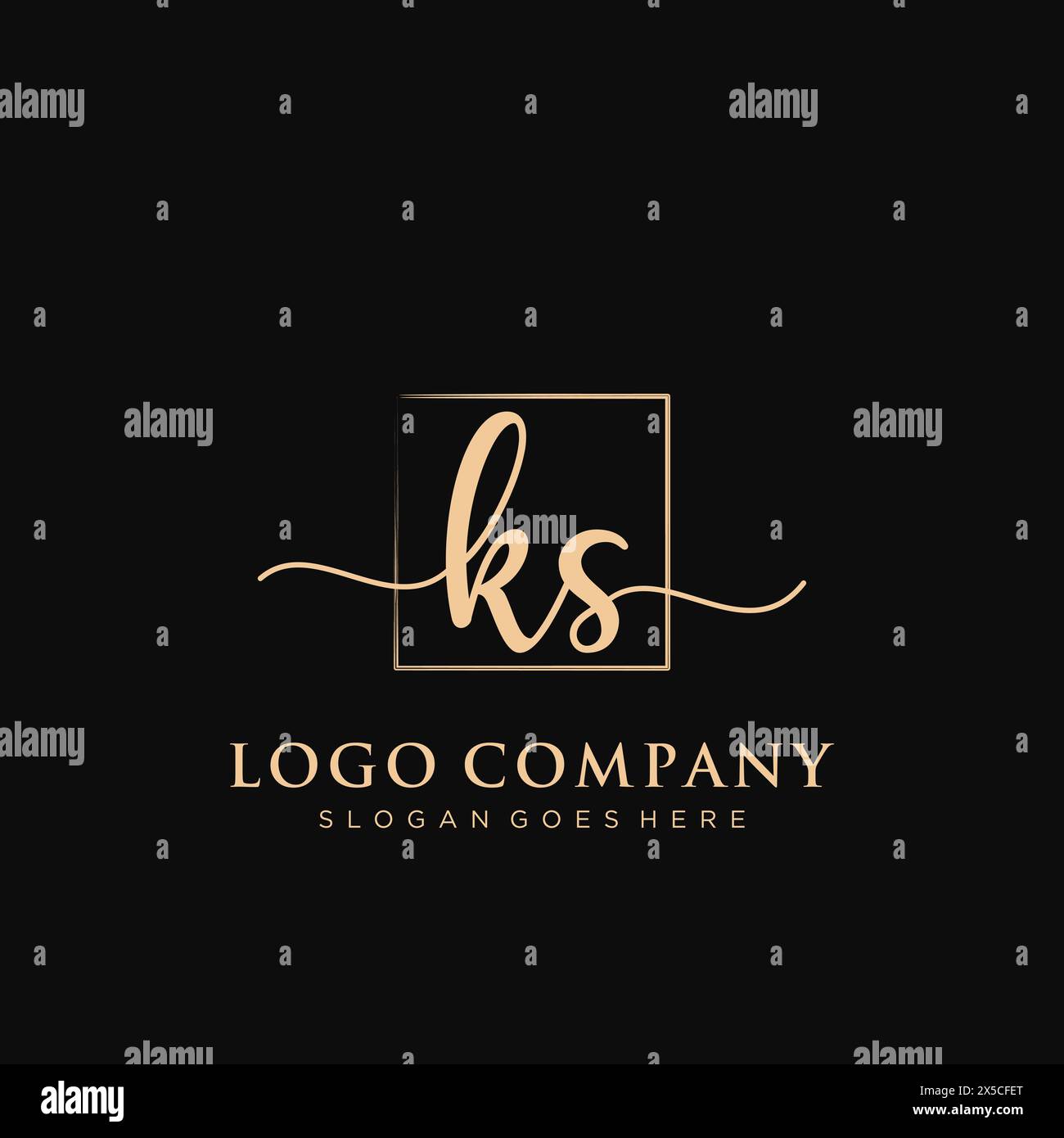 Ks initials vector vectors hi-res stock photography and images - Alamy