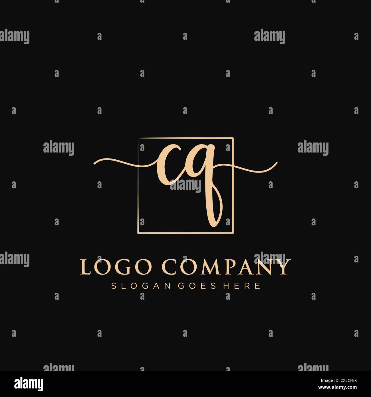 Initial cq logo Stock Vector Images - Alamy