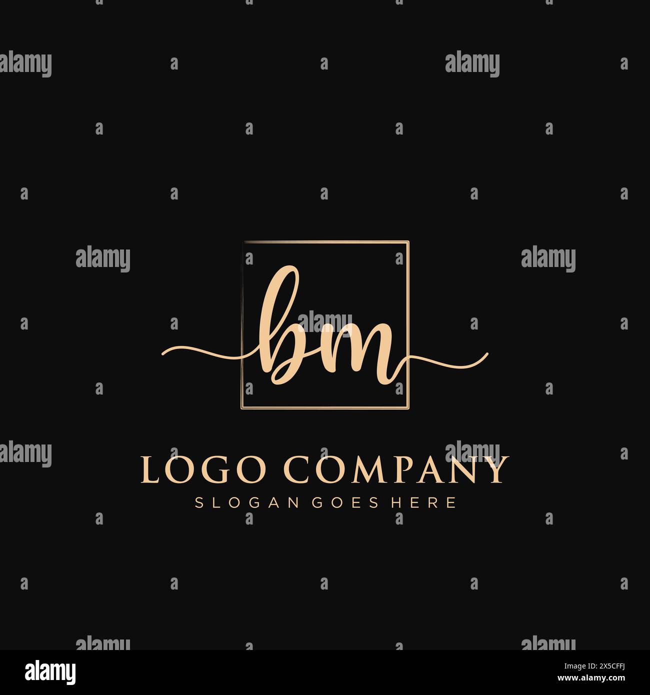 Bm script Stock Vector Images - Alamy