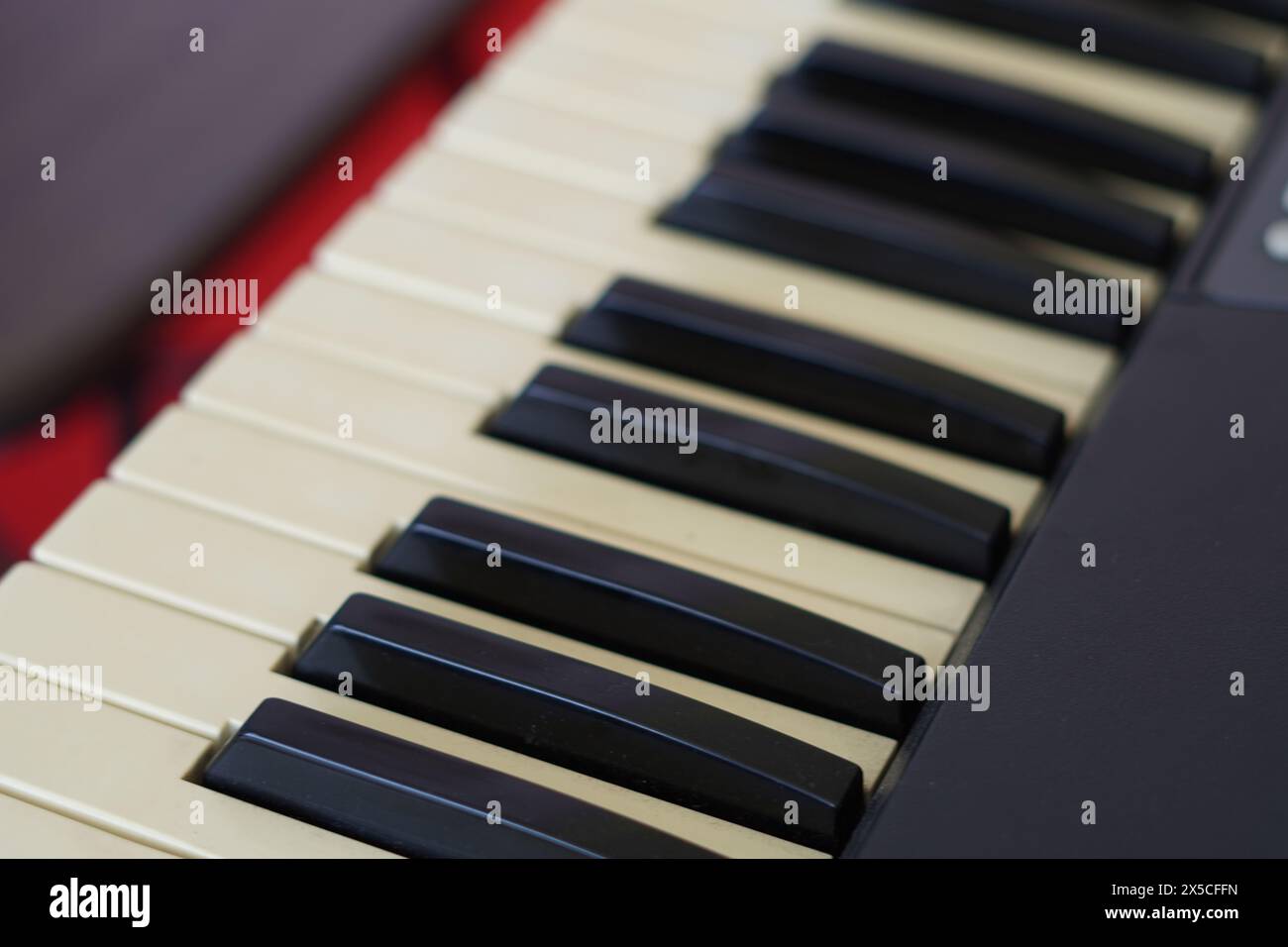 Keyboard piano keys in close up mode Stock Photo - Alamy