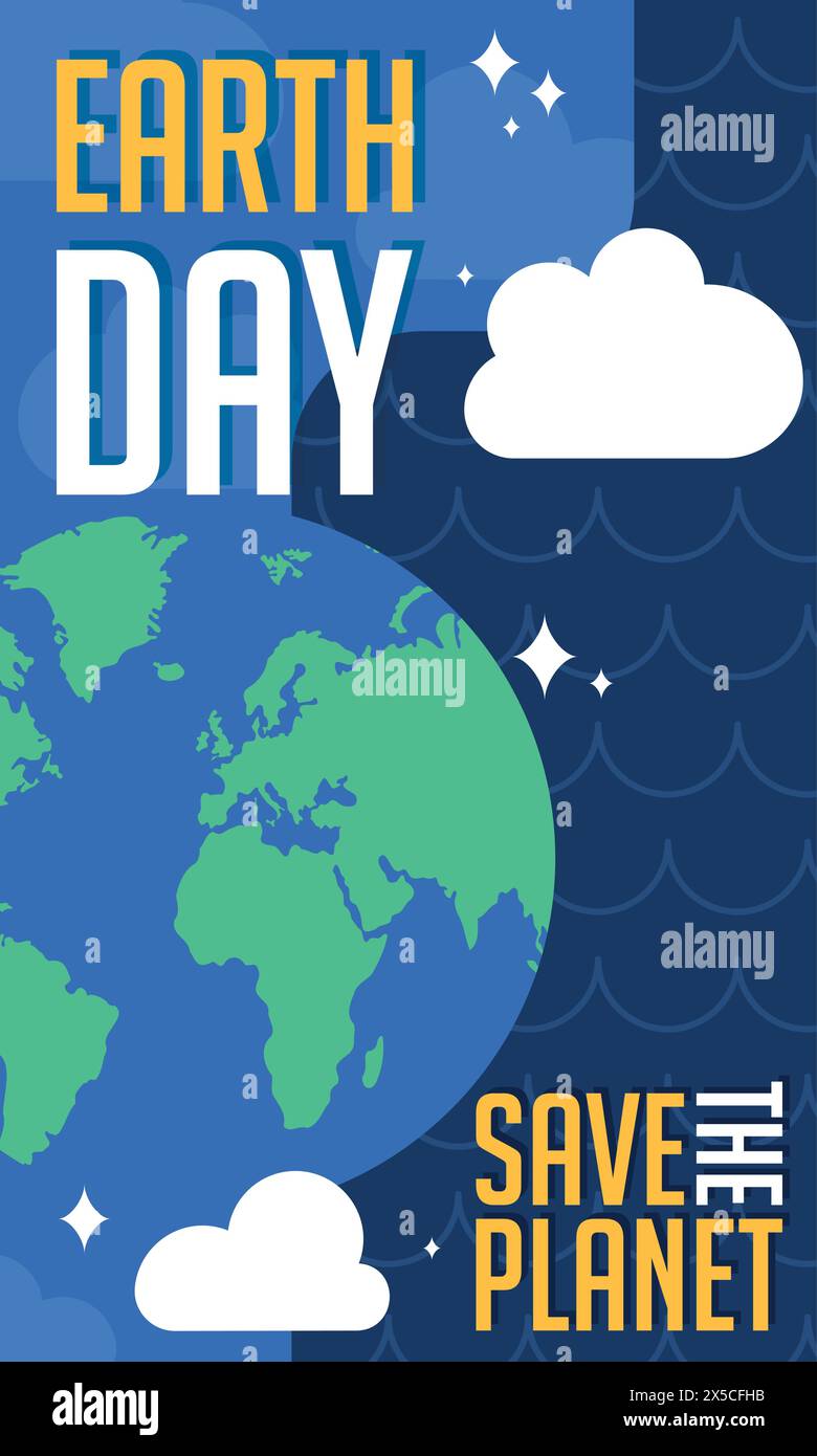 Geometric earth day card Vector Stock Vector Image & Art - Alamy