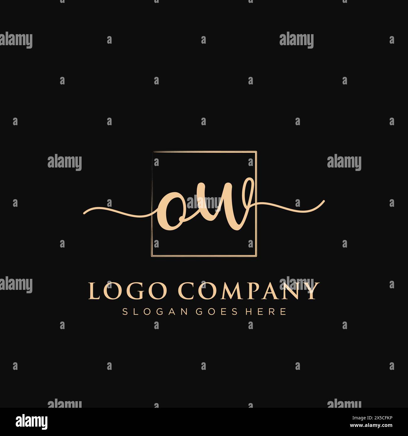 Letter ow vector vectors hi-res stock photography and images - Alamy