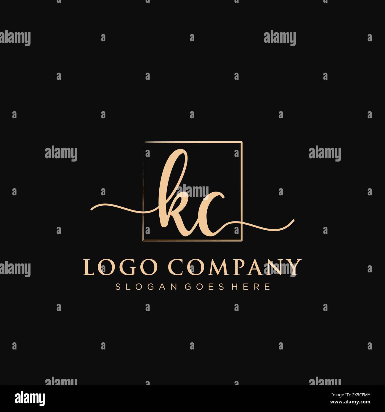 Kc initial Stock Vector Images - Alamy