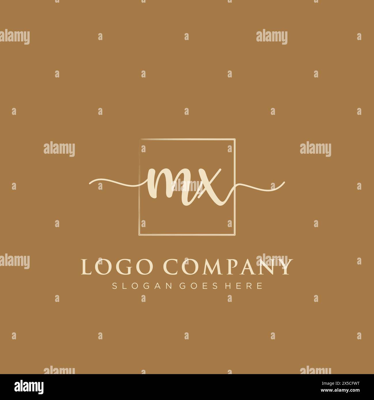 MX Initial handwriting logo with rectangle Stock Vector Image & Art - Alamy