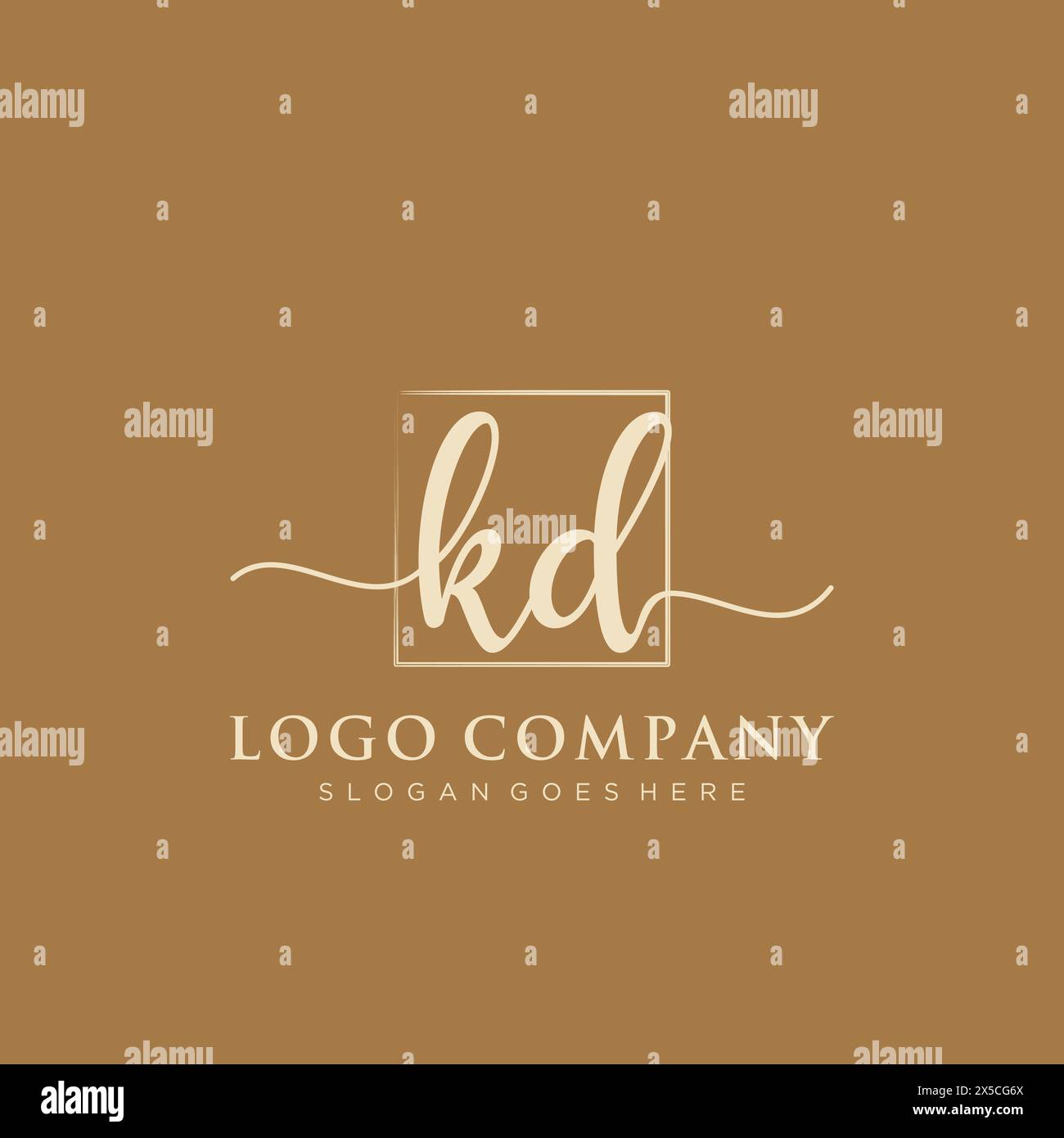 KD Initial handwriting logo with rectangle Stock Vector Image & Art - Alamy