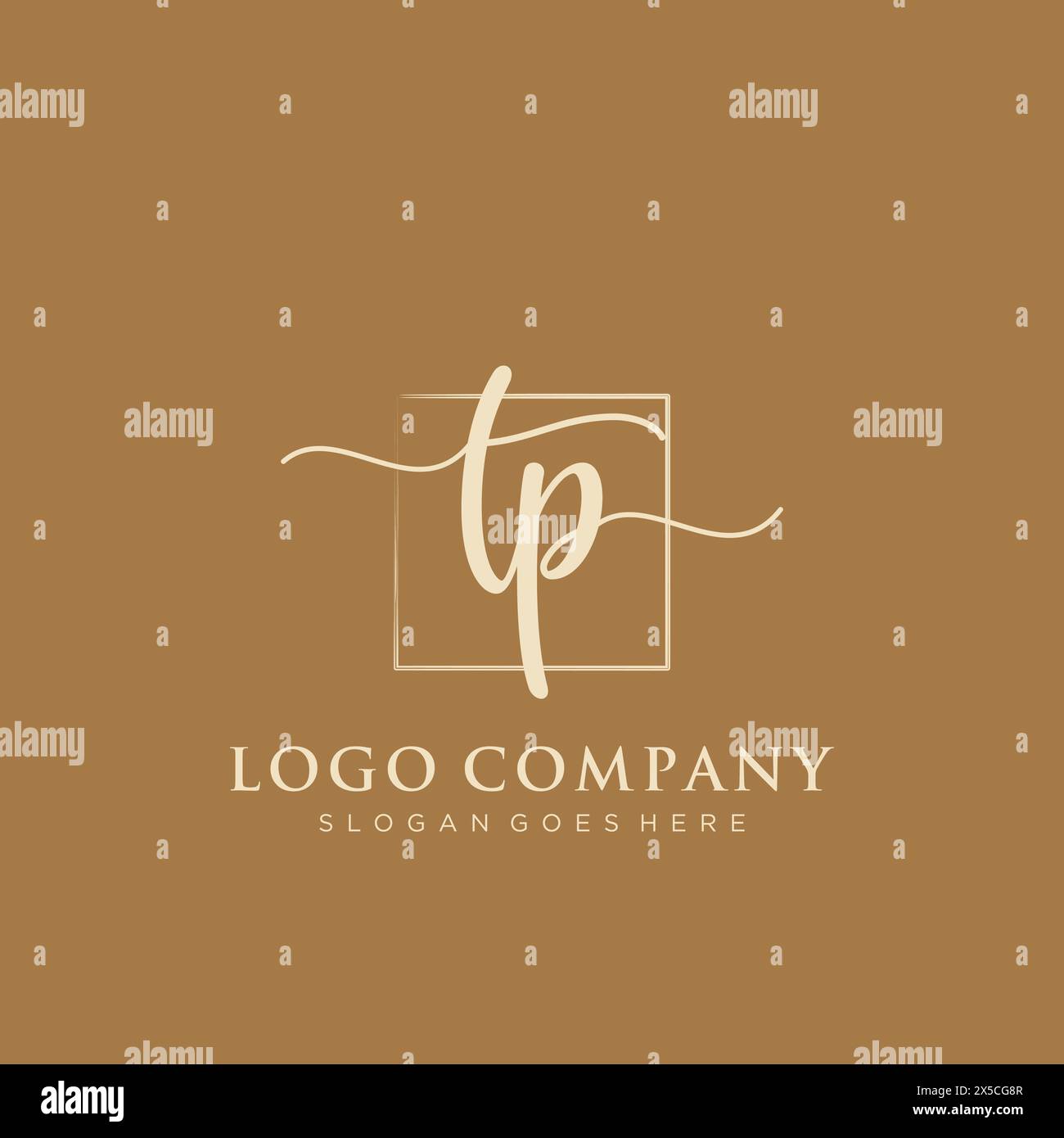 TP Initial handwriting logo with rectangle Stock Vector Image & Art - Alamy