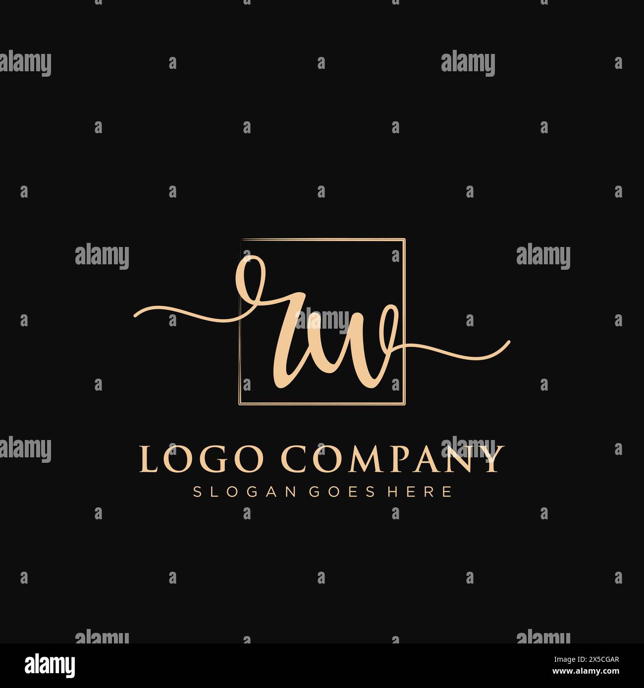 Rw initial Stock Vector Images - Alamy
