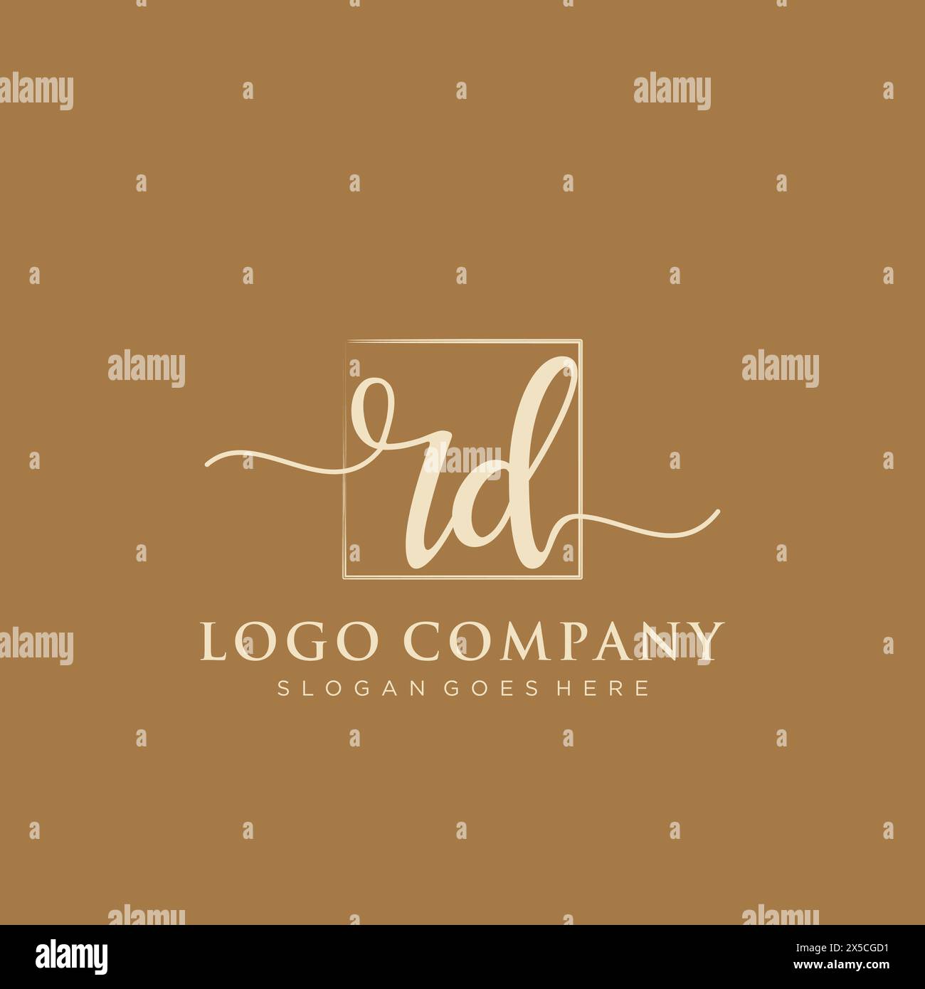RD Initial handwriting logo with rectangle Stock Vector Image & Art - Alamy