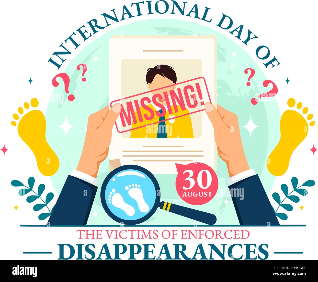 International Day of the Victims of Enforced Disappearances Vector ...