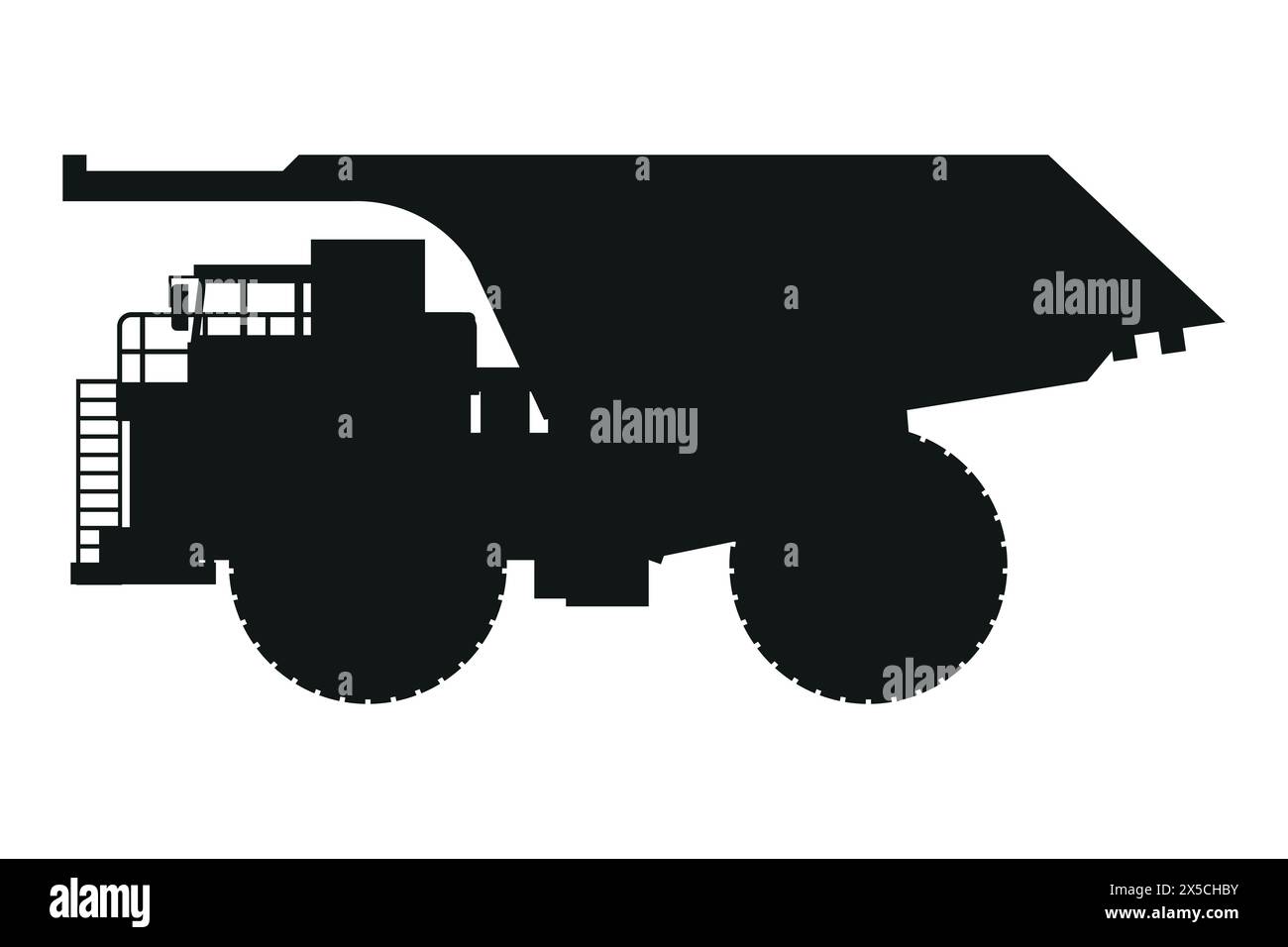 Mining truck silhouette. Heavy machinery for construction and mining ...