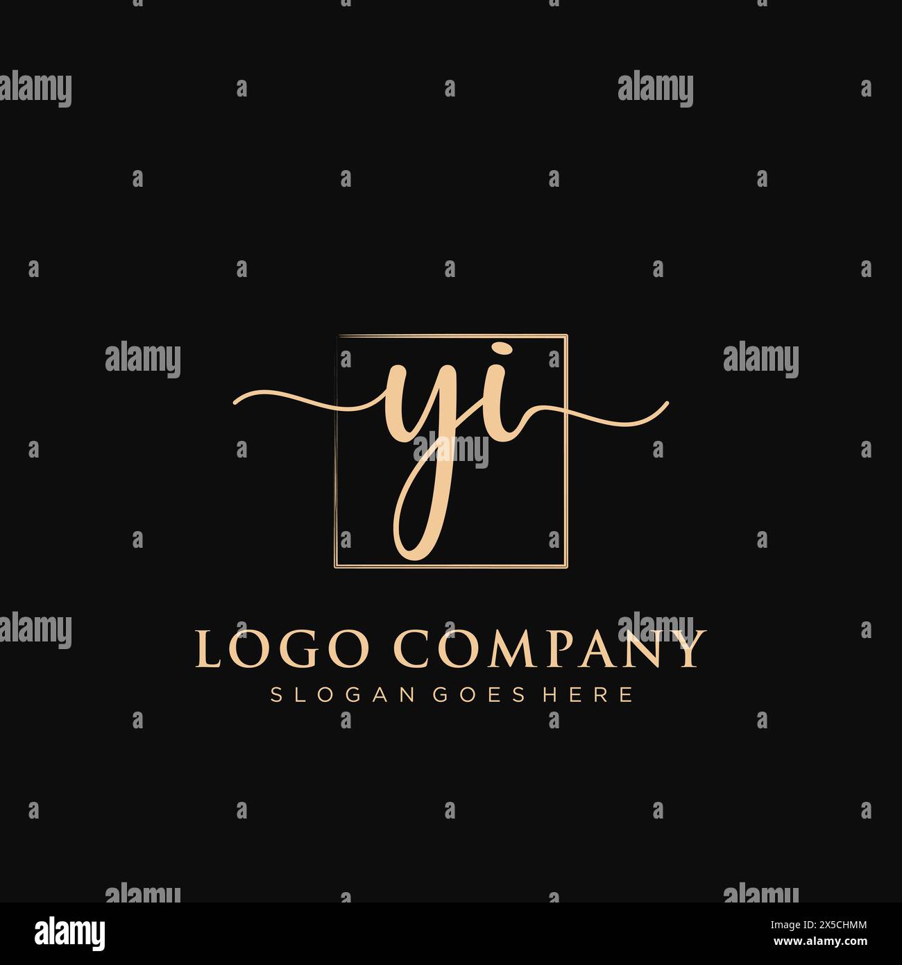 Initial yi logo hi-res stock photography and images - Alamy