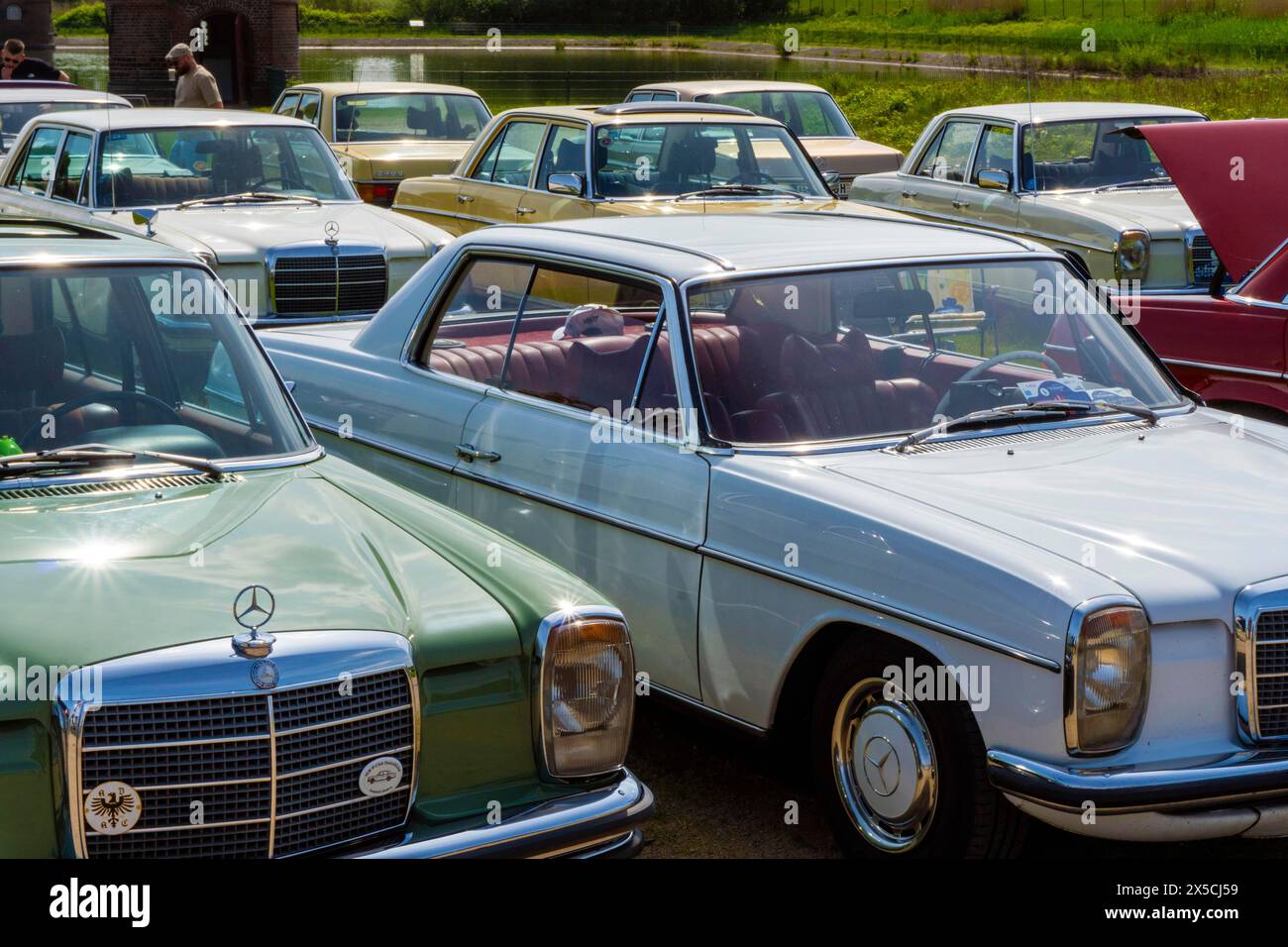Mercedes Benz, dash 8, classic car, saloon Stock Photo - Alamy