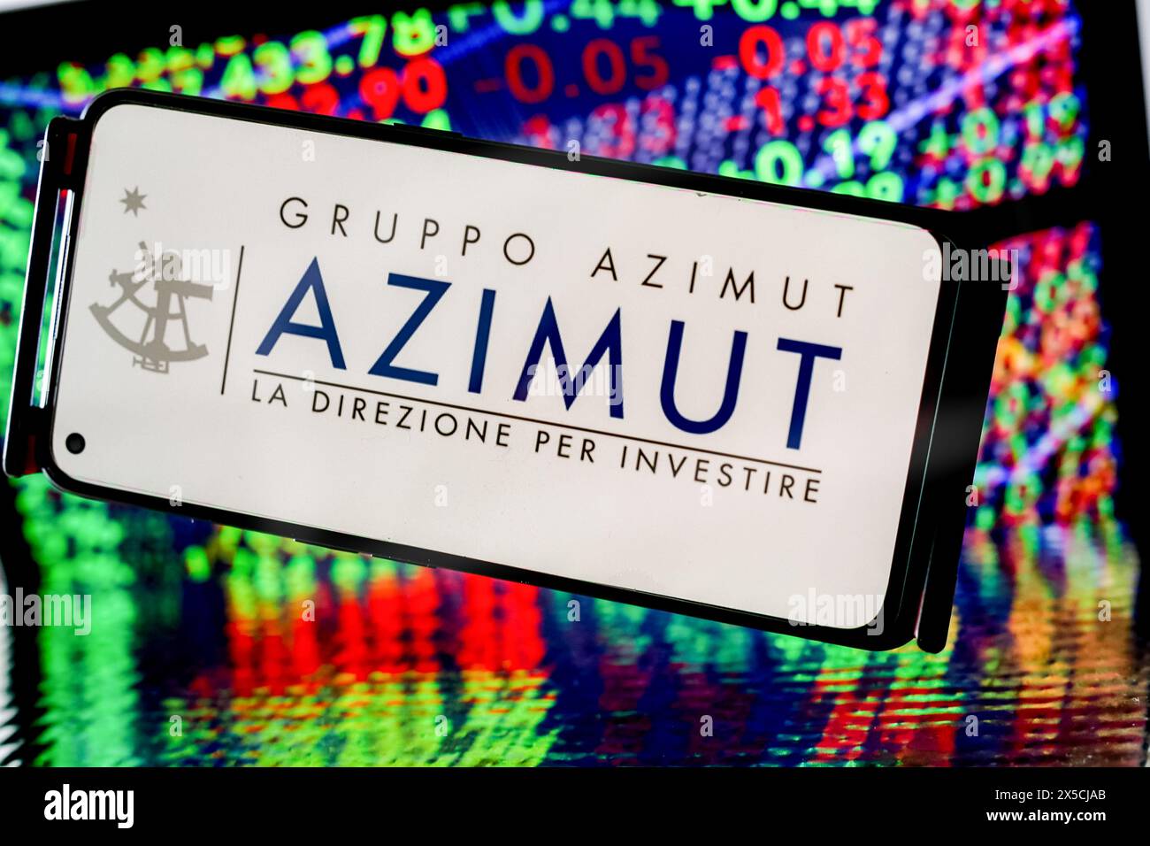 Krakow, Poland. 08th May, 2024. In this photo illustration, the Azimut ...