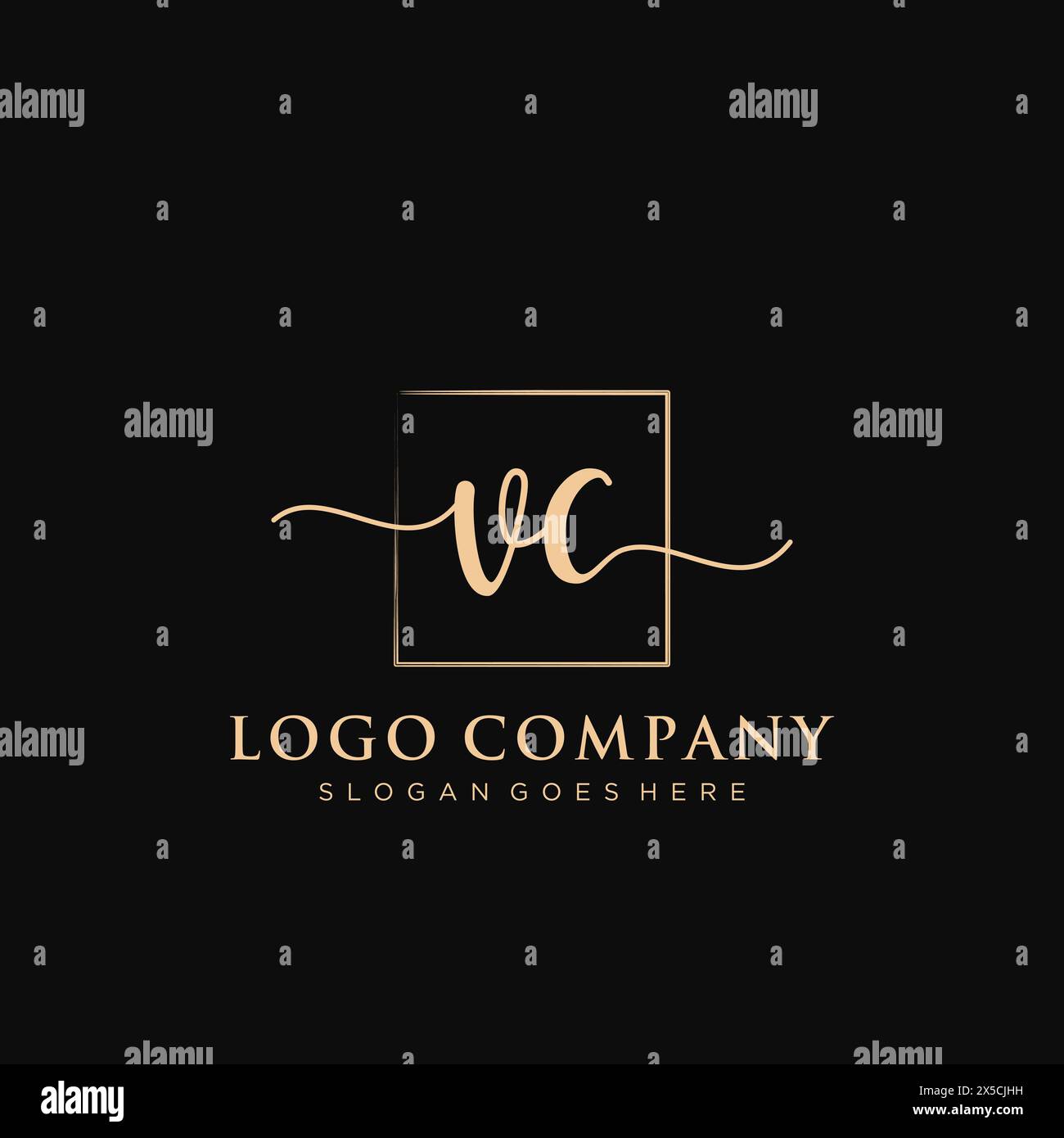 Monogram initial vc logo Stock Vector Images - Alamy