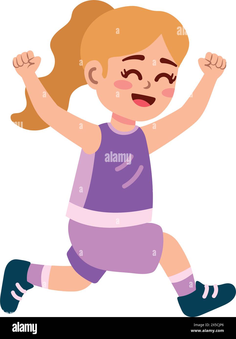 runner girl cartoon Stock Vector Image & Art - Alamy