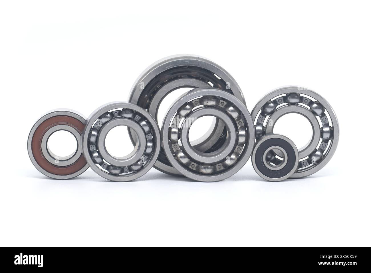 Array of bearings of varying sizes and types, including with and ...