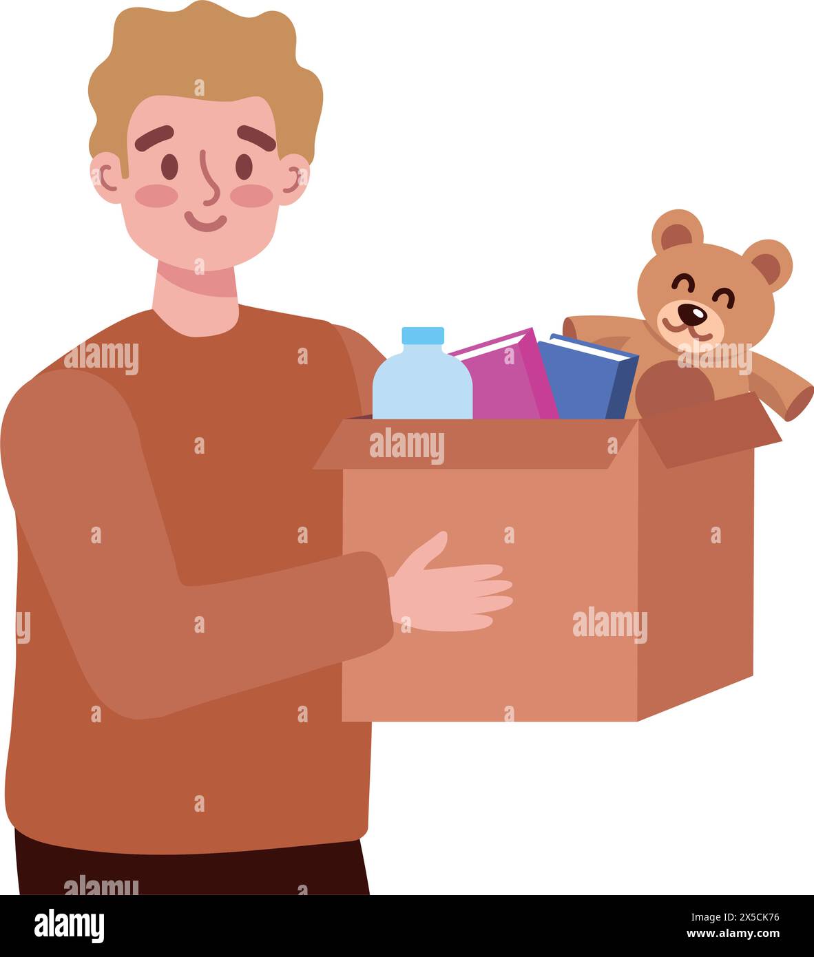 guy and donation box Stock Vector Image & Art - Alamy