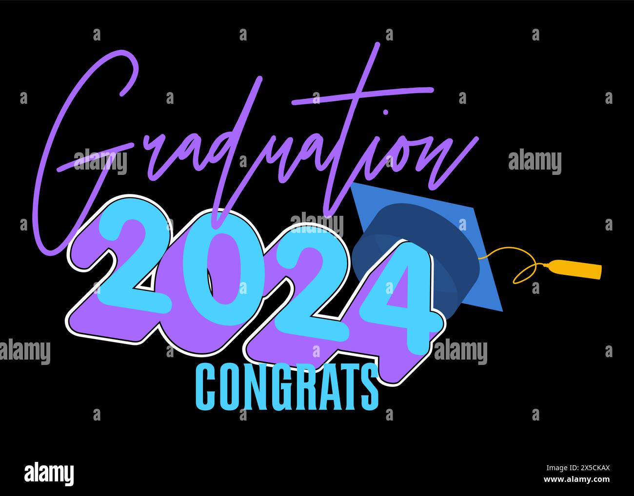 Graduation ceremony invitation card template Stock Vector Images - Alamy