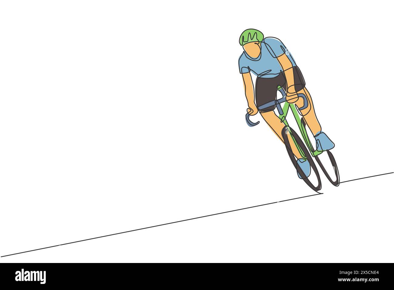 Road cyclist in motion Stock Vector Images - Alamy