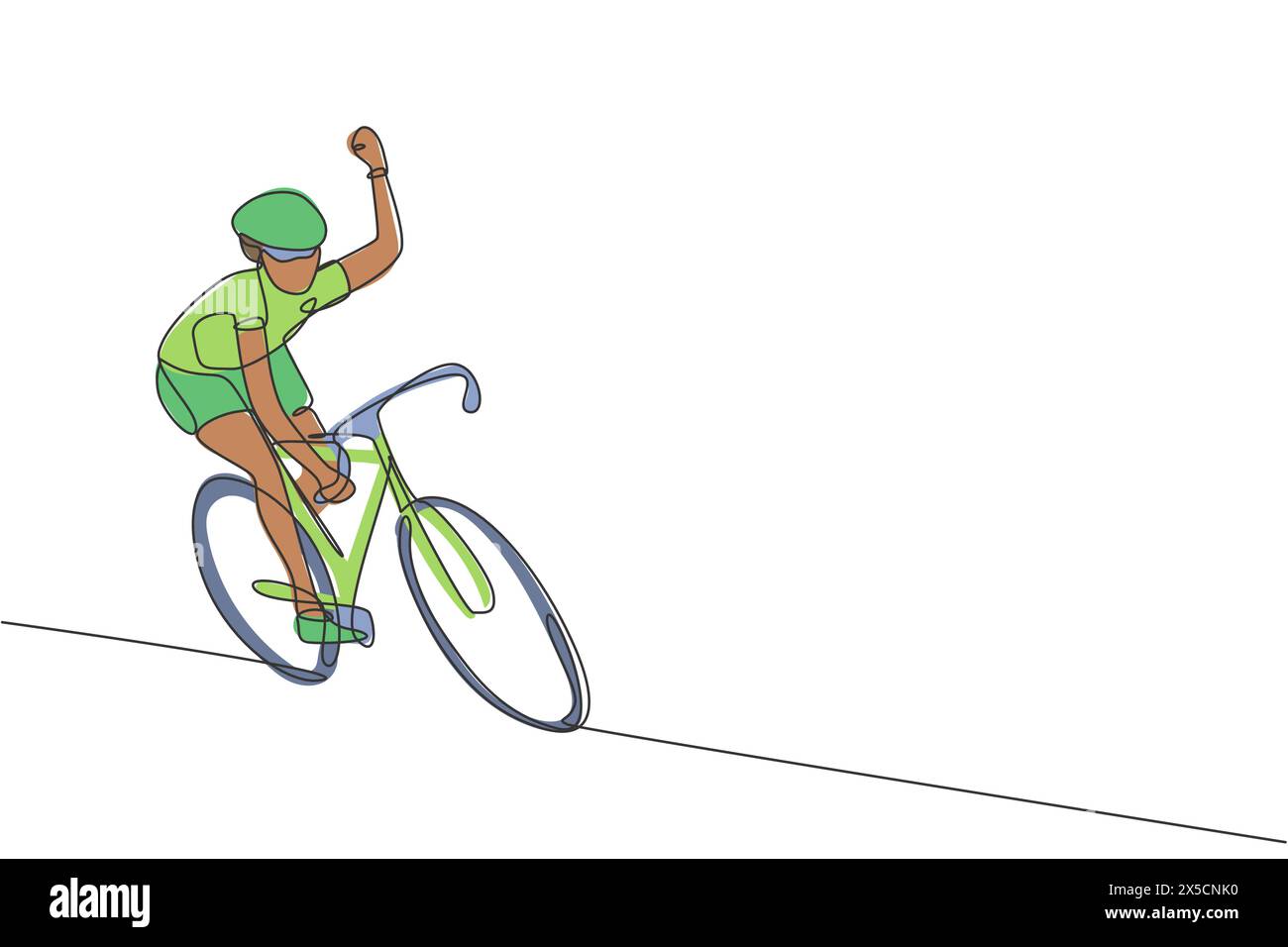 Young bikerider Stock Vector Images - Alamy