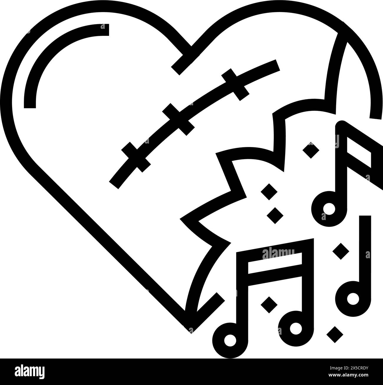 emo music line icon vector illustration Stock Vector Image & Art - Alamy