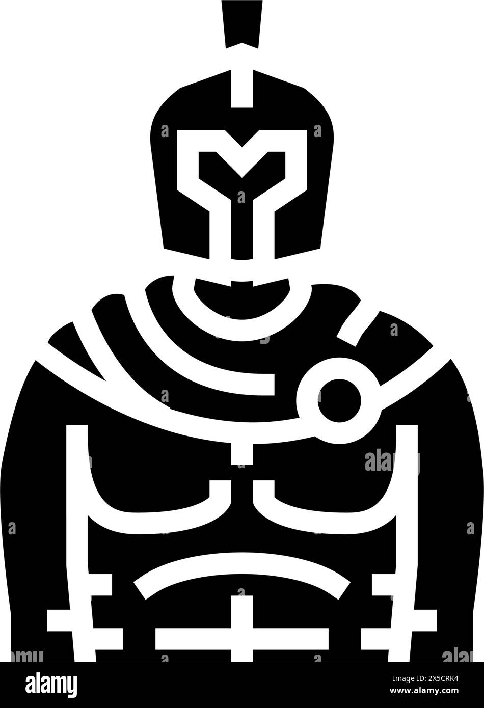 gladiator ancient soldier glyph icon vector illustration Stock Vector ...