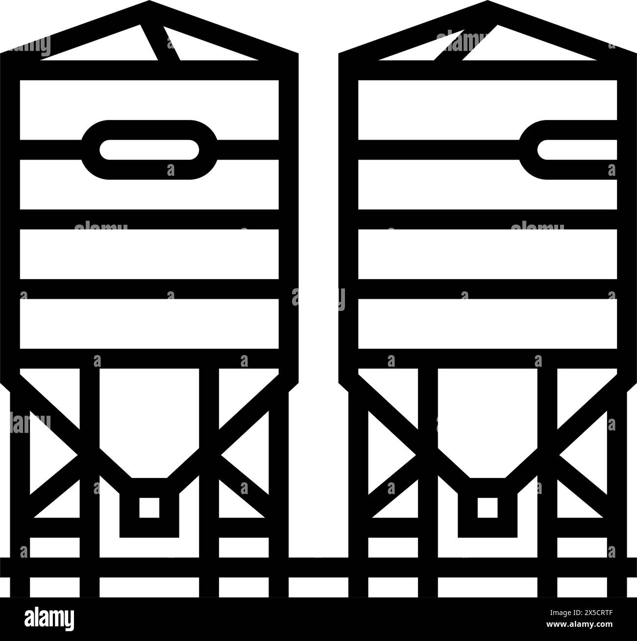 silo fertilizer line icon vector illustration Stock Vector Image & Art ...