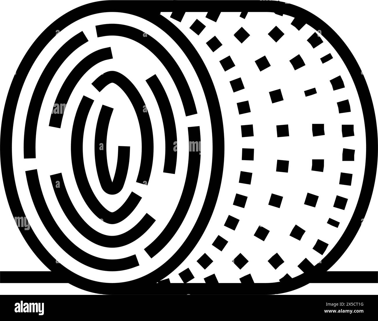 hay bales farmer line icon vector illustration Stock Vector Image & Art ...