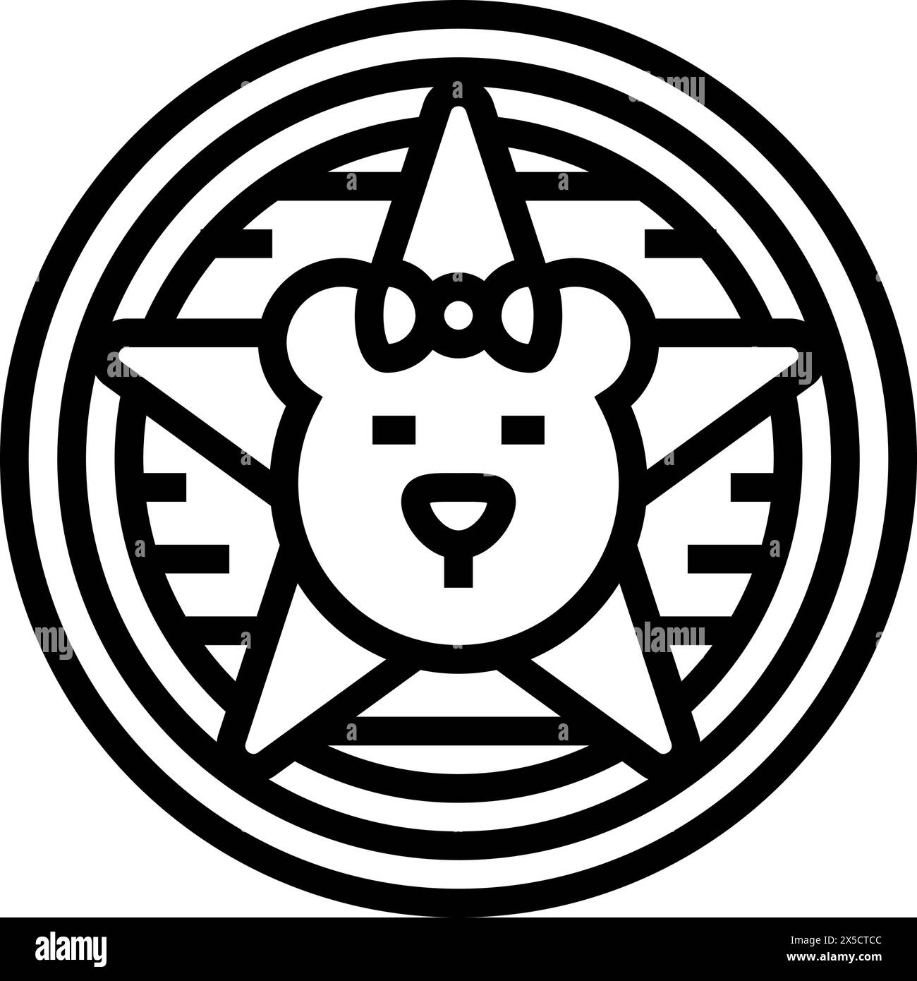 indie emo line icon vector illustration Stock Vector Image & Art - Alamy