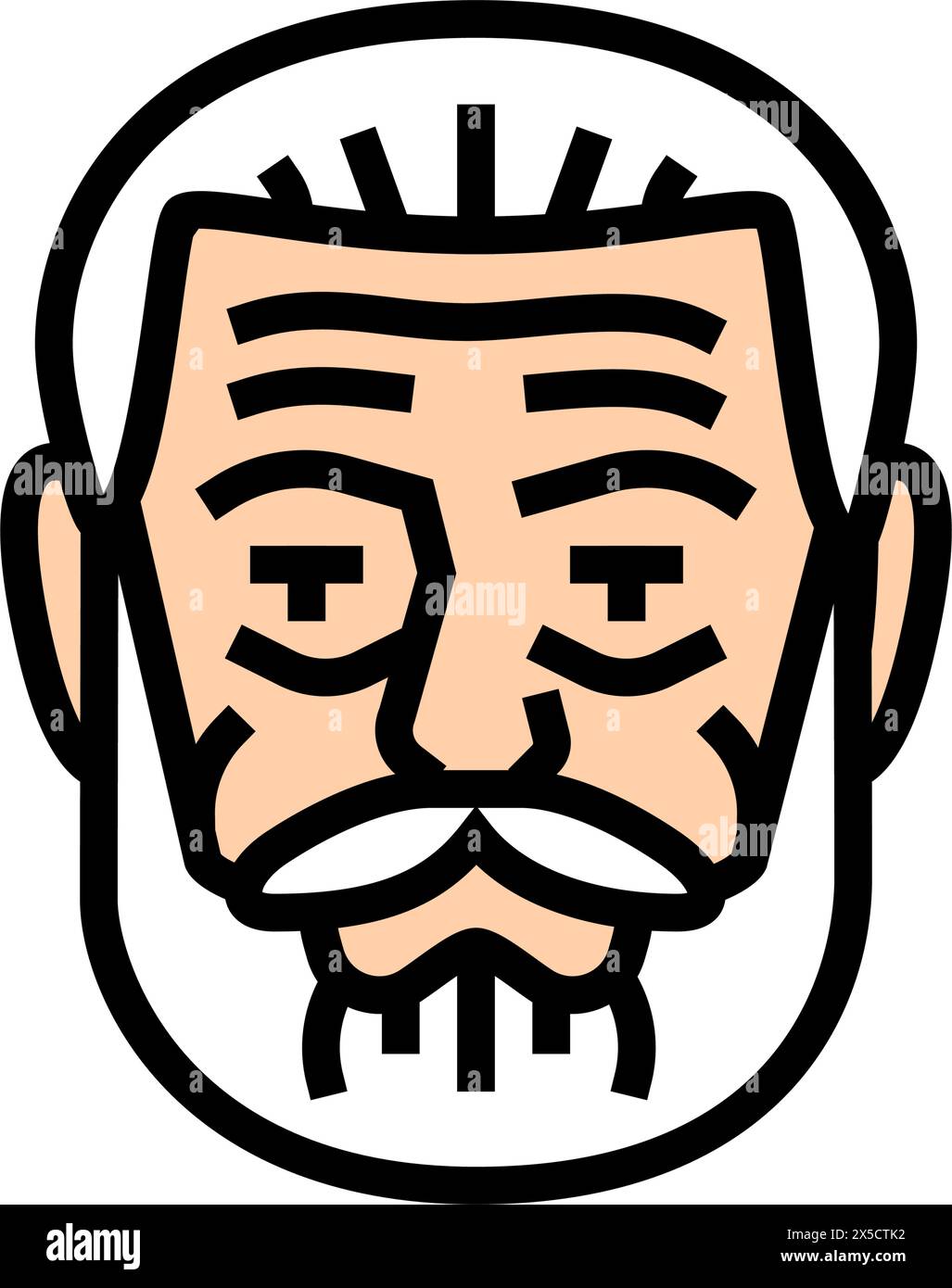 old man avatar color icon vector illustration Stock Vector Image & Art ...