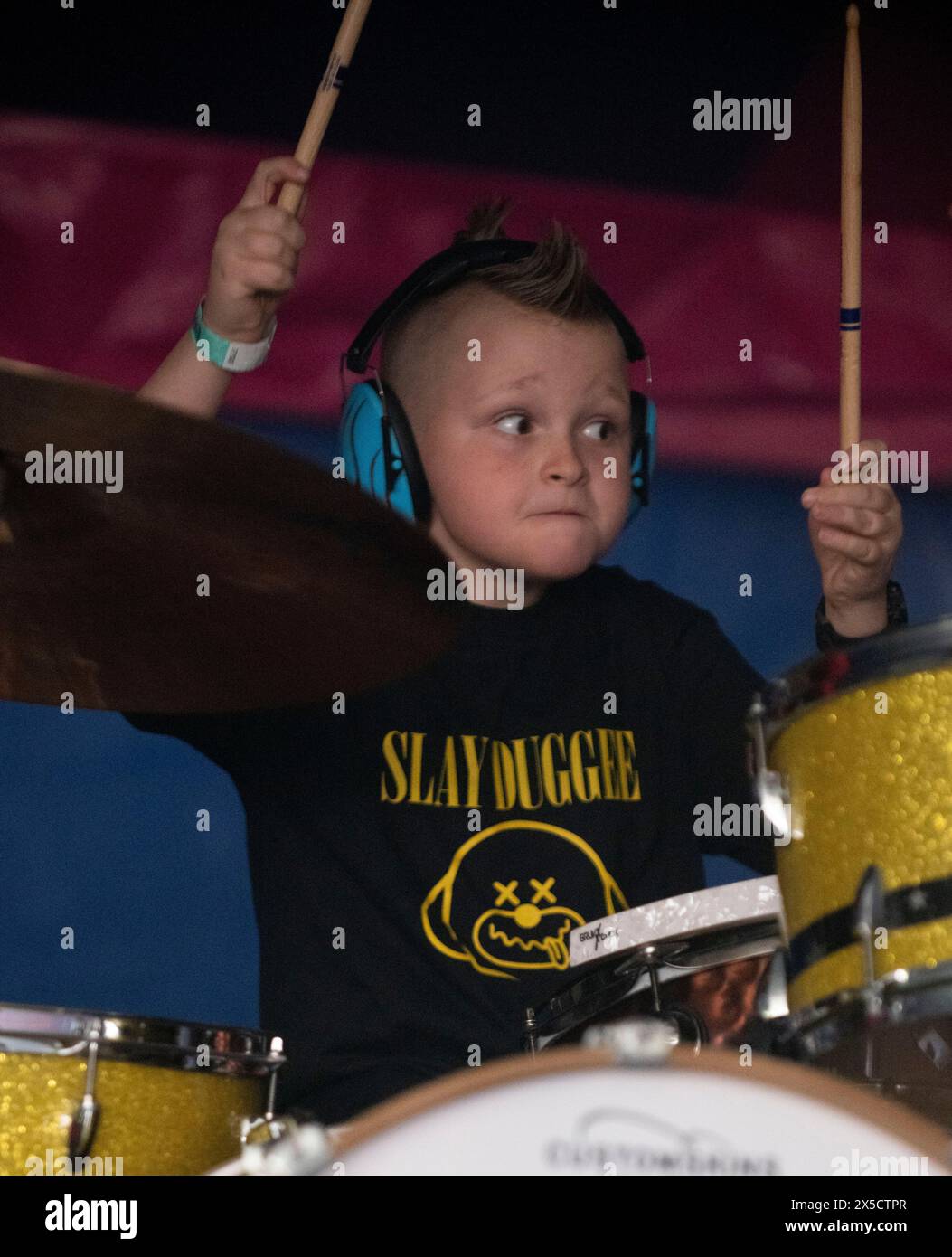 Caleb H age 9 preforming with SLAY DUGGEE at Teddy Rocks Festival 2024 ...