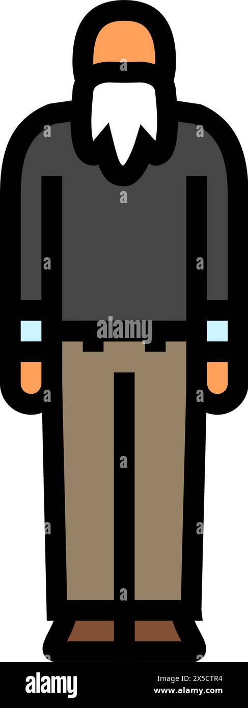 adult old man color icon vector illustration Stock Vector Image & Art ...