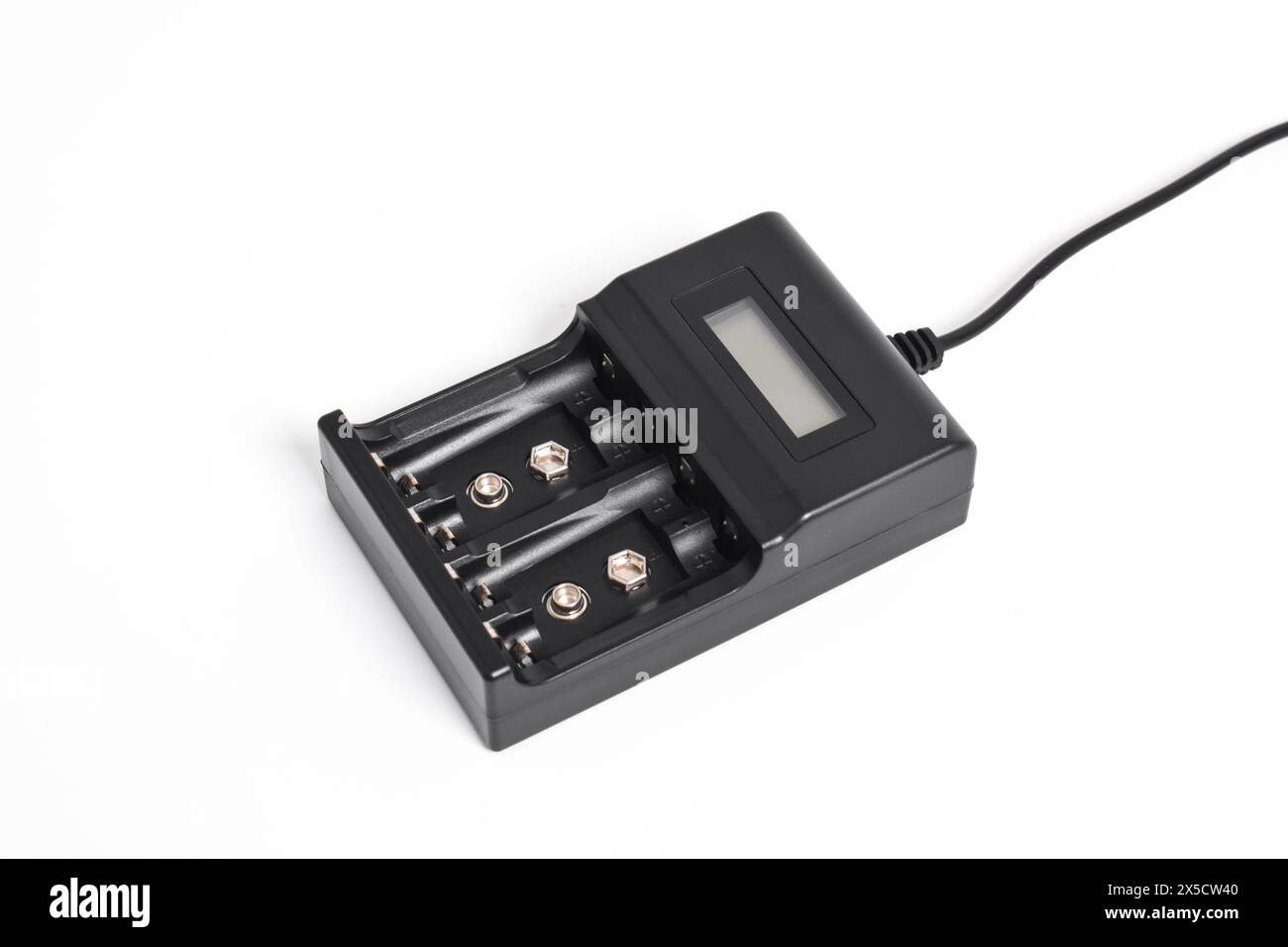 Black Rechargeable battery charger for for AA, AAA and PP3 batteries ...