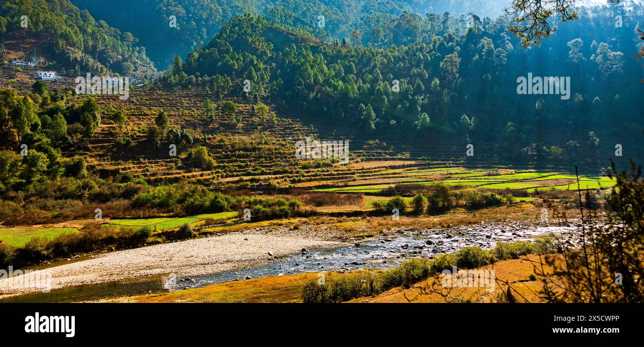 Himalayan villages and terrace farms in and around Almora and Ranikhet ...