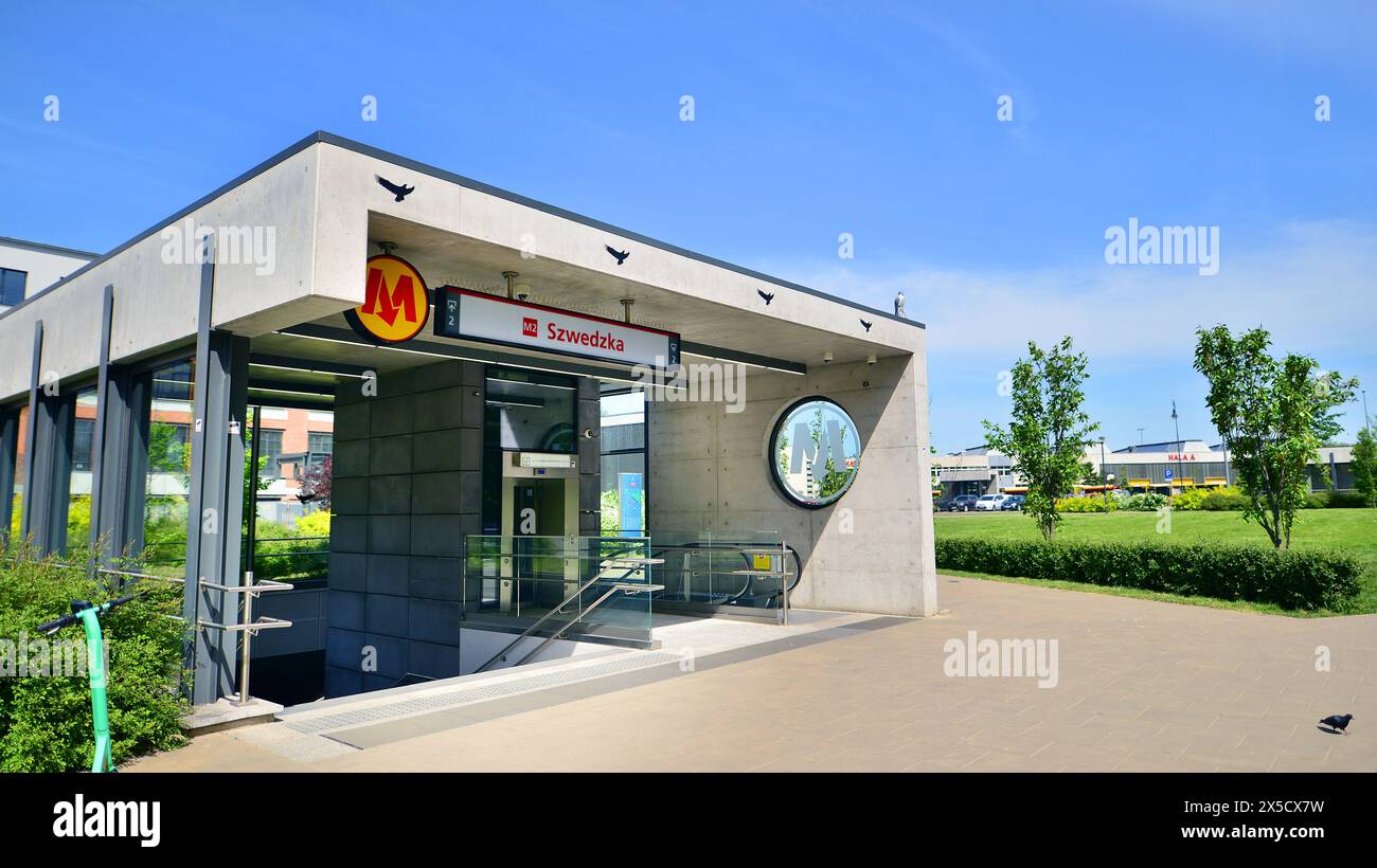 Warsaw, Poland. 3 May 2024. Second line of Warsaw Subway system. The ...