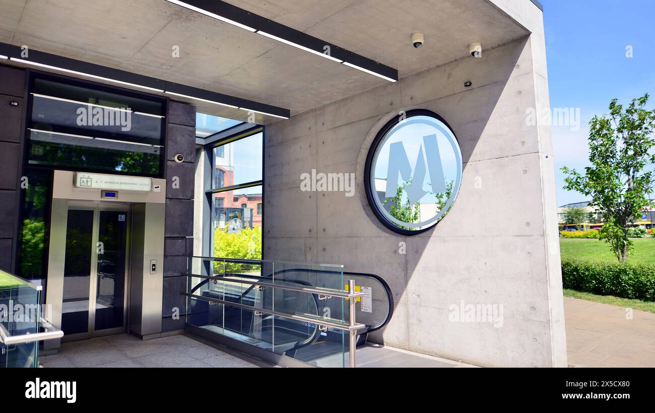 Warsaw, Poland. 3 May 2024. Second line of Warsaw Subway system. The ...