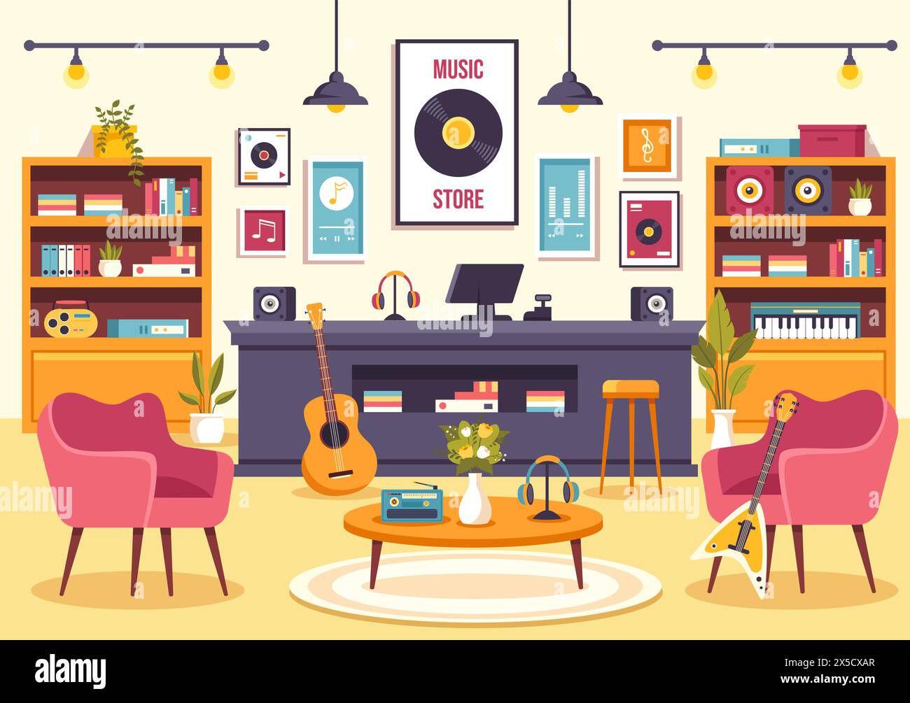 Music store cd Stock Vector Images - Alamy