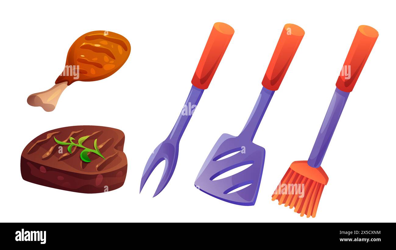 Cartoon meat hi-res stock photography and images - Alamy