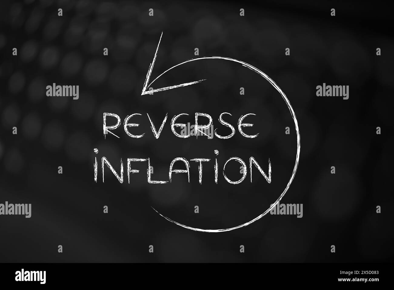 reverse Inflation and fix the cost of living conceptual image, text ...