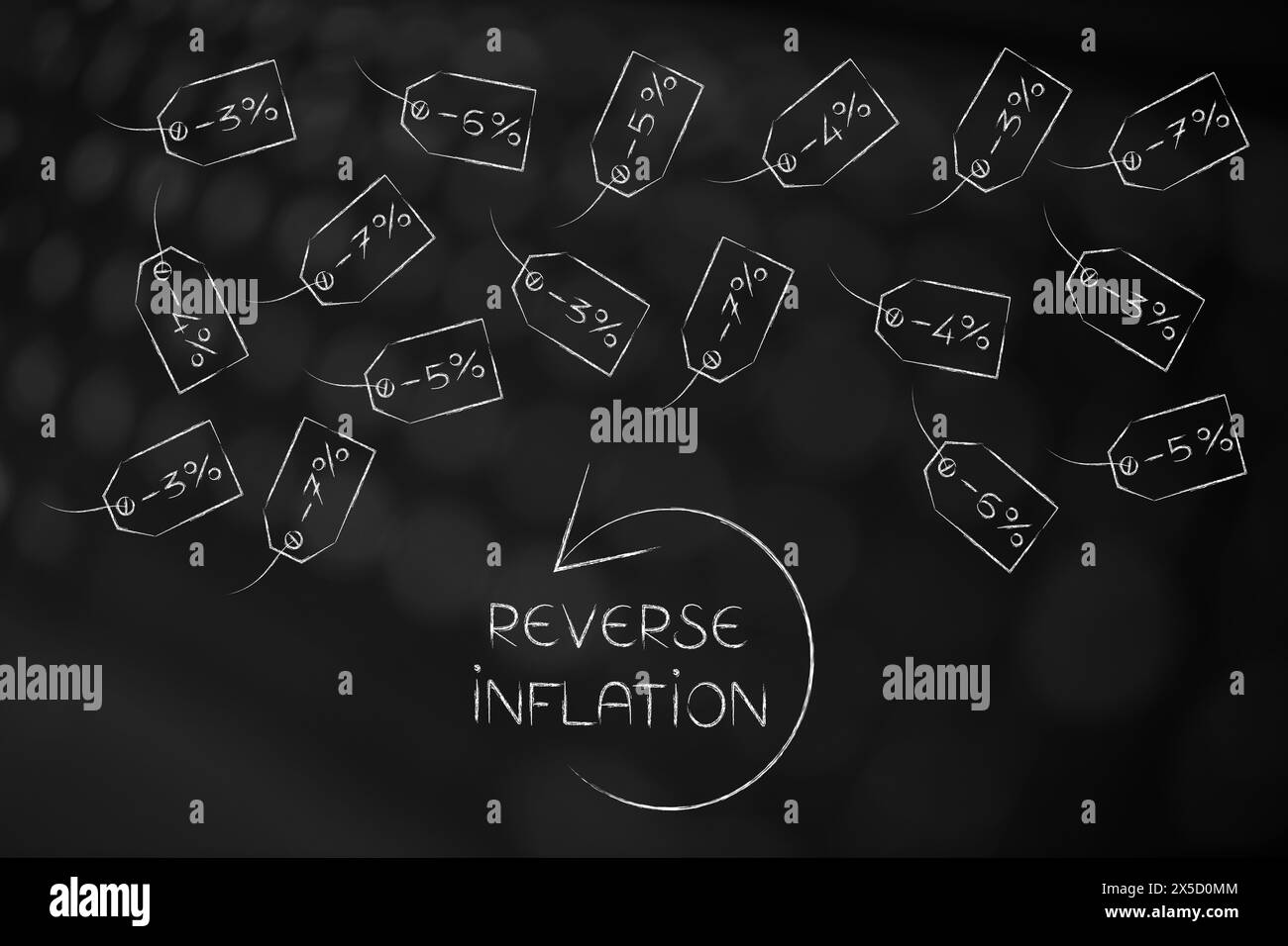 reverse Inflation and fix the cost of living conceptual image, reverse Inflation text with arrow ...