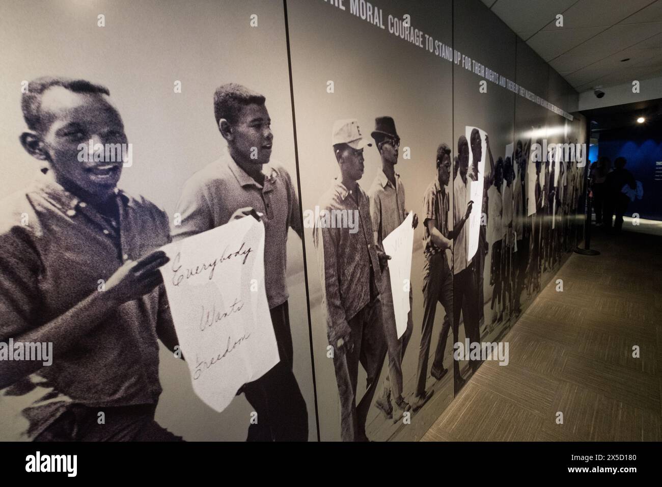 Mural at National Civil Rights Museum in Memphis, Tennessee, depicts ...