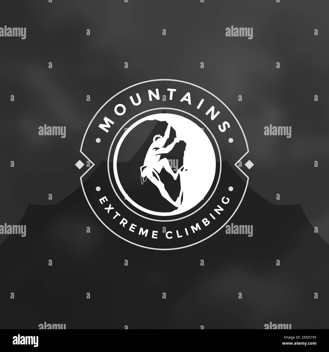 Climber logo emblem vector illustration. Outdoor adventure expedition ...