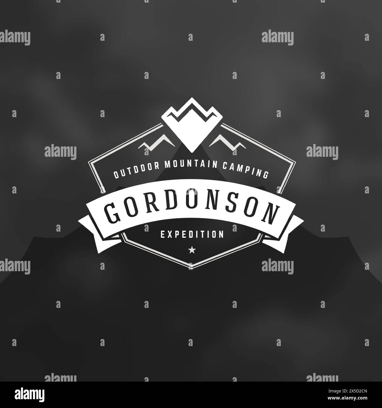 Mountains logo emblem vector illustration. Outdoor adventure expedition ...