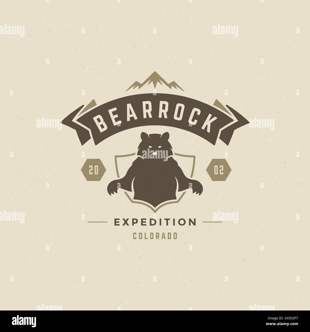 Mountains logo emblem vector illustration. Outdoor adventure expedition ...