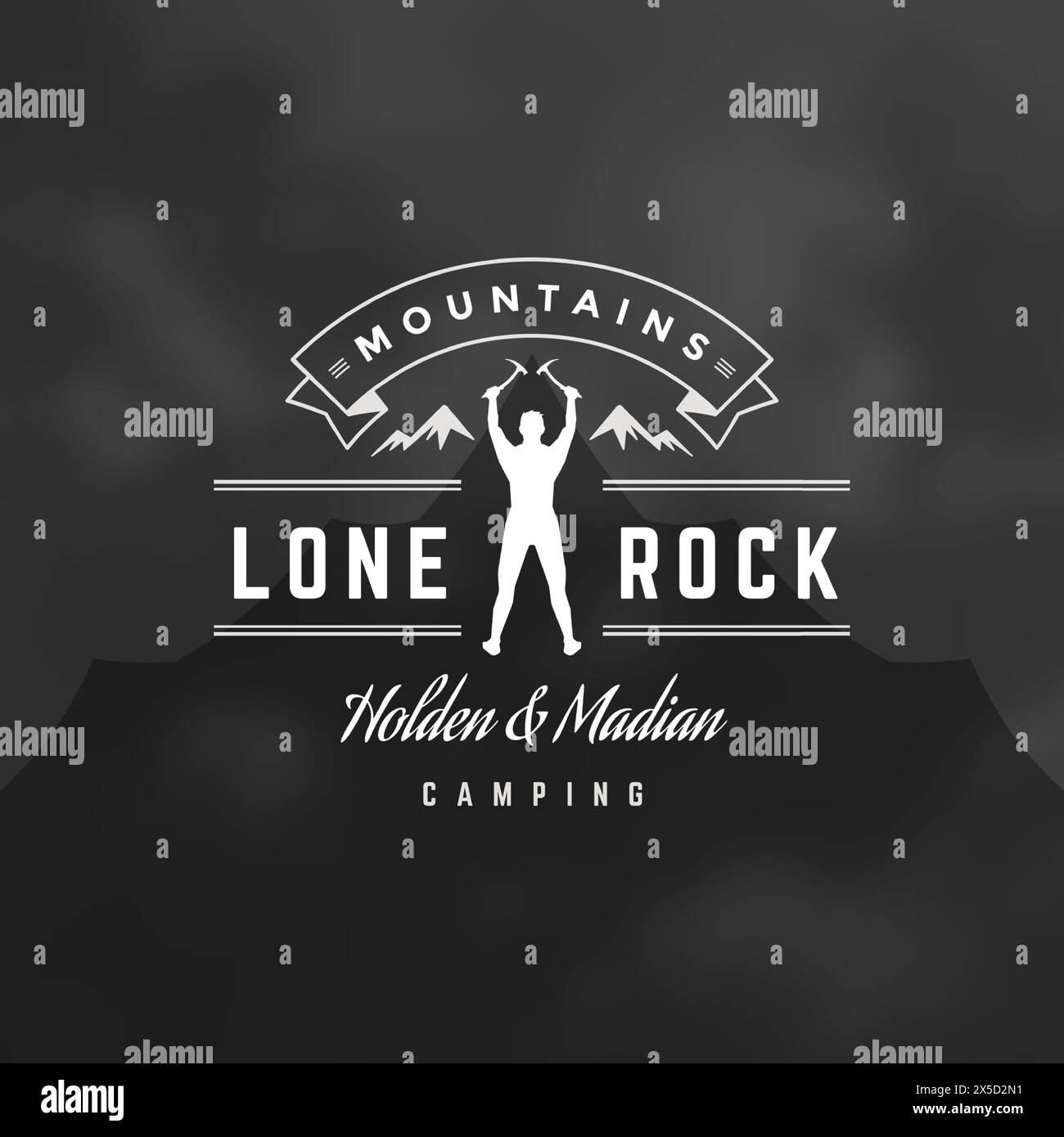 Climber logo emblem vector illustration. Outdoor adventure expedition ...