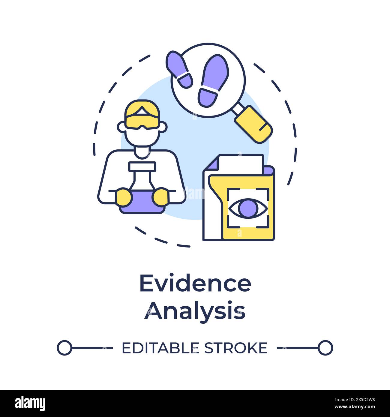 Evidence analysis multi color concept icon Stock Vector Image & Art - Alamy