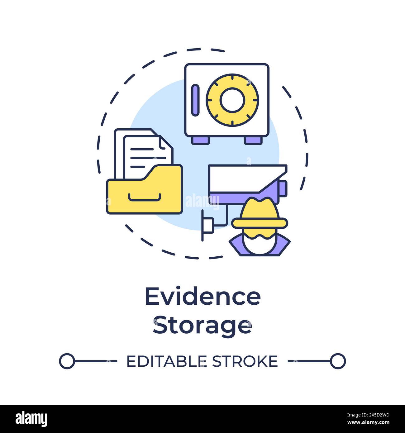 Evidence storage multi color concept icon Stock Vector Image & Art - Alamy